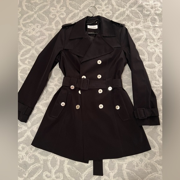 Calvin Klein | Jackets & Coats | Calvin Klein Womens Black Trench Coat With Belt | Poshmark